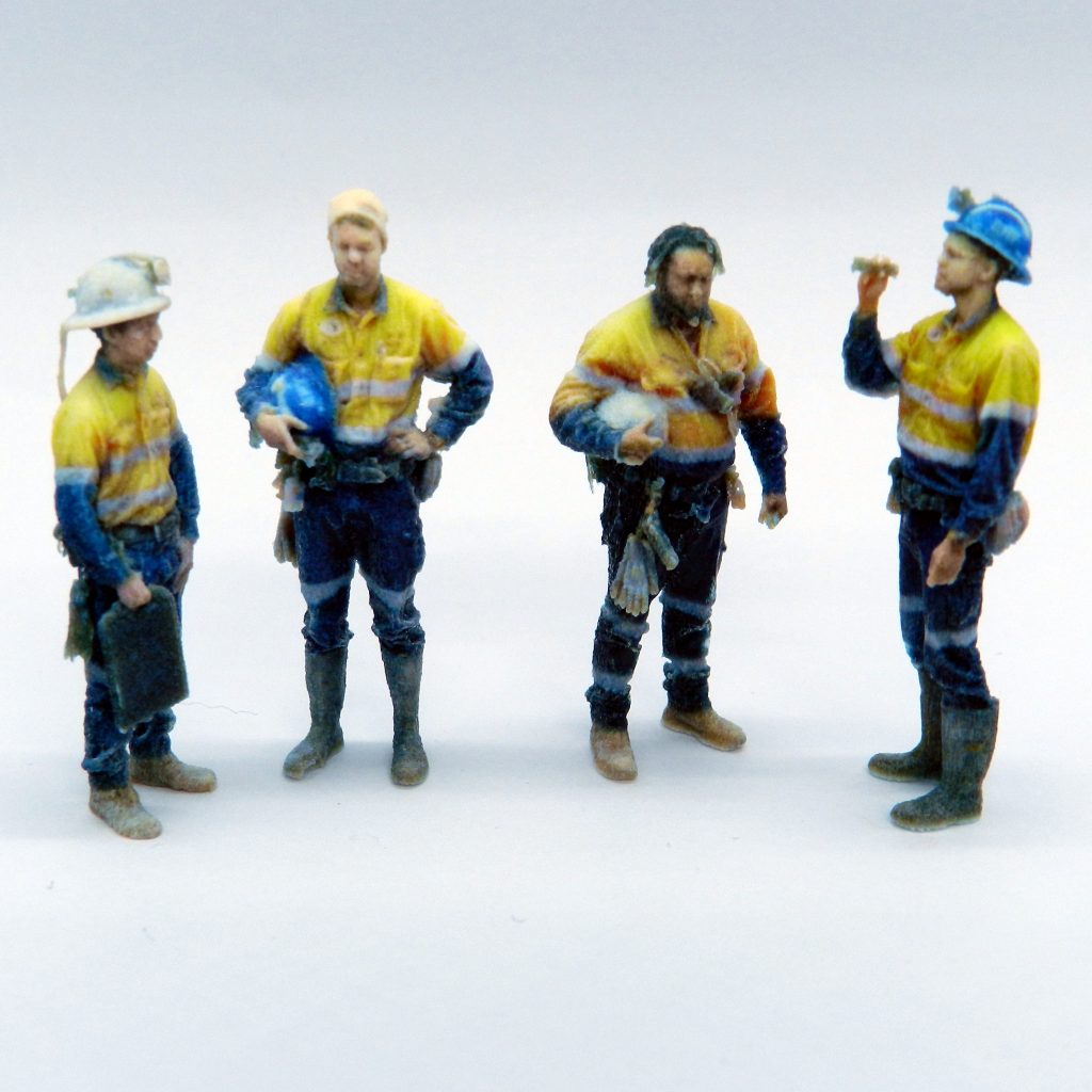 Scale Figures - Modern Miners 1 - West Edge 3D