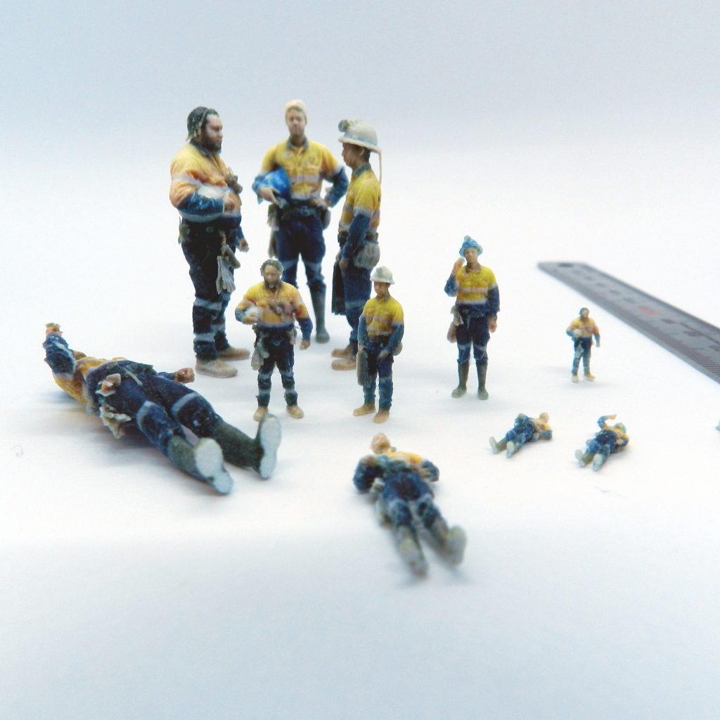 Scale Figures - Modern Miners 1 - West Edge 3D